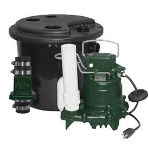 Drain Pump System - 1/2 HP - 115 Volts - 1 Phase - 72 GPM - NPT Connec ...