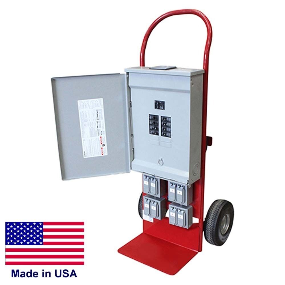 Portable Power Supply Distributor Cart - 240V Input - 120/240V Output ...